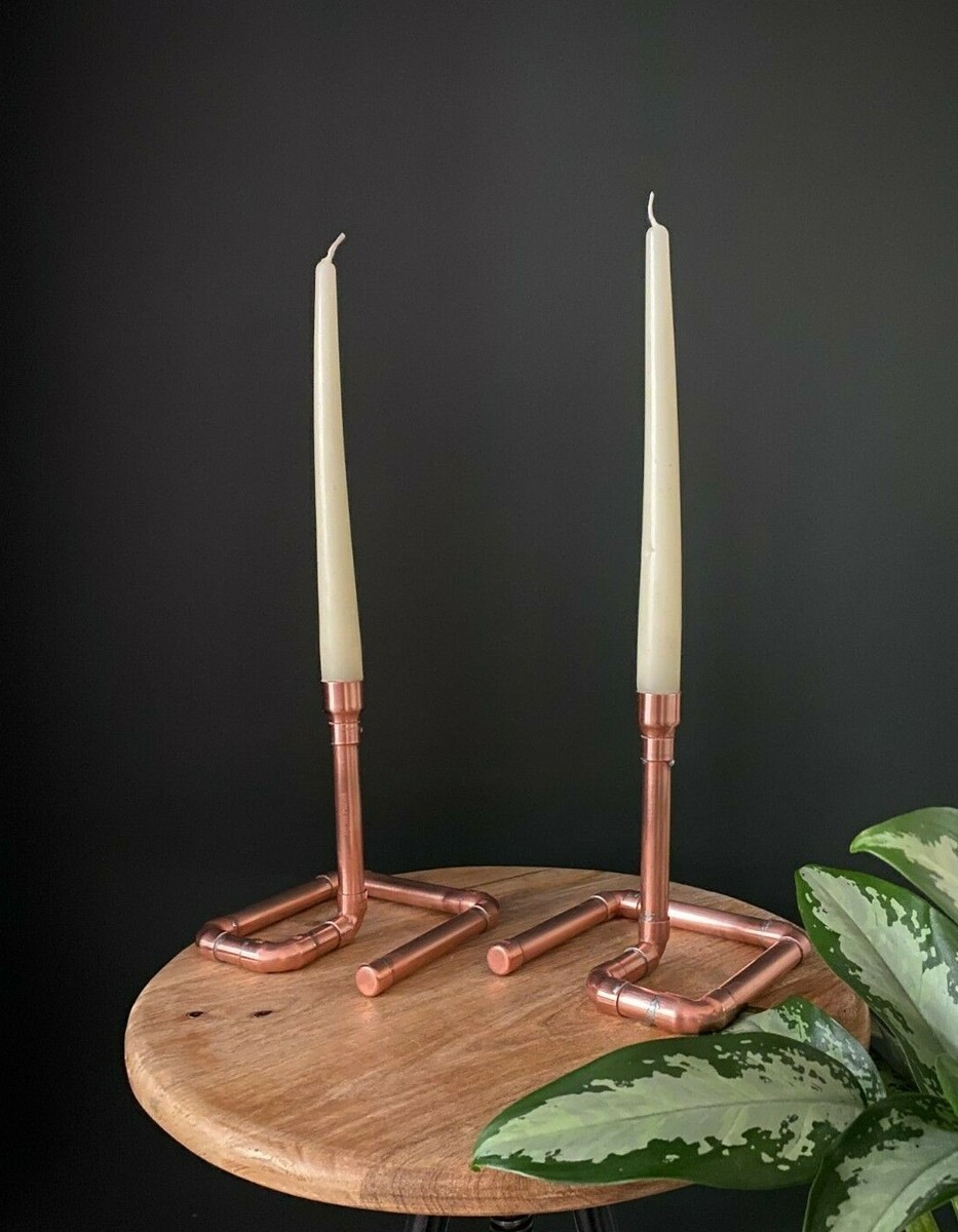 Pipe Fitting Candle Holders Easy Copper Pipe Candle Holders A Crafty
