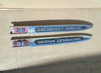 1959 Chevrolet Apache Fender Emblem Ornament 59 Commercial Pickup Truck ...