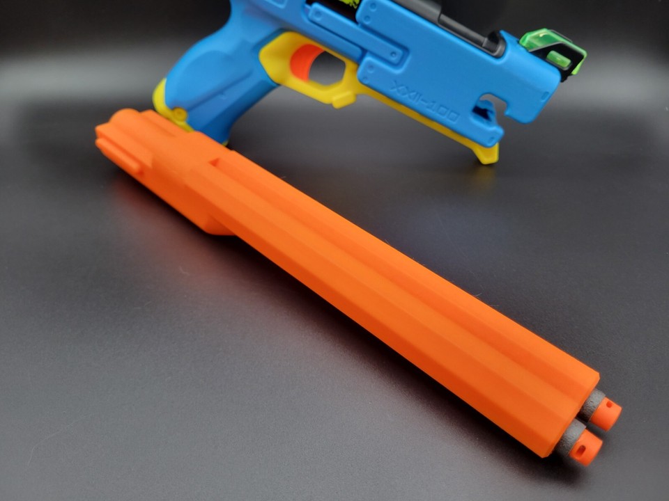 Double Barrel Mod For Nerf Rival Fate Blaster InLine Clip -6 Round 12 ...