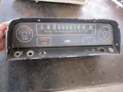 64 65 66 CHEVROLET C10 C20 TRUCK GAUGE CLUSTER SPEEDOMETER FUEL GAUGE ...