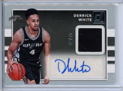 2017-18 Panini Donruss Derrick White Rookie Patch Auto SP /75 Player ...