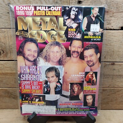 Metal Edge Magazine November Van Halen Def Leppard Kiss Sammy Hagar ...