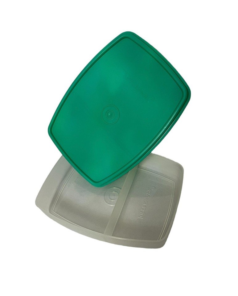 TUPPERWARE Packette Divided Aqua or Purple Side by Side Slimline Lunch ...