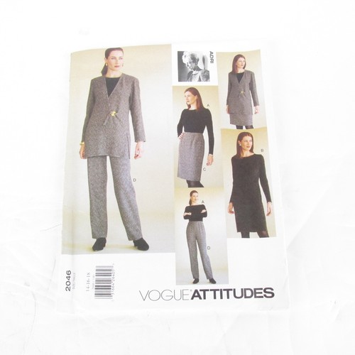 Vogue Attitudes Original Pattern #2046 Adri Uncut Pattern SZ 14-16-18 ...