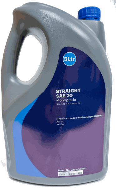 SAE 20 ENGINE OIL NON DETERGENT FOR CLASSIC & VINTAGE ENGINES 5 LTR ...