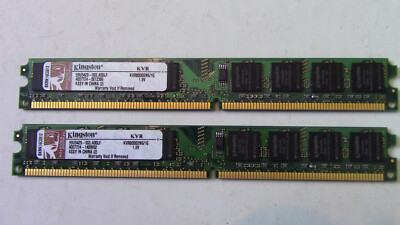 2X 1GB DDR2 PC2-4200 533MHz DIMM Kingston KVR800D2N6/1G Low Profile ...