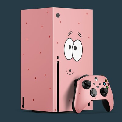 Xbox Series X Vinyl Skin & 2x Controller Skins, Patrick Star Themed ...