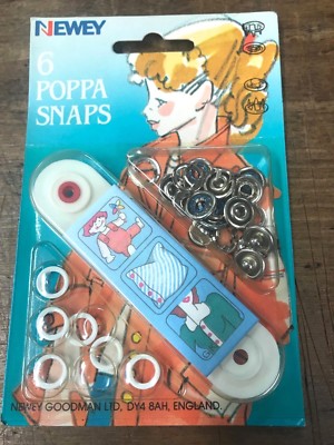 Fastener Press Studs -6 x Newey Poppa Snaps with tools White -- No Sew ...