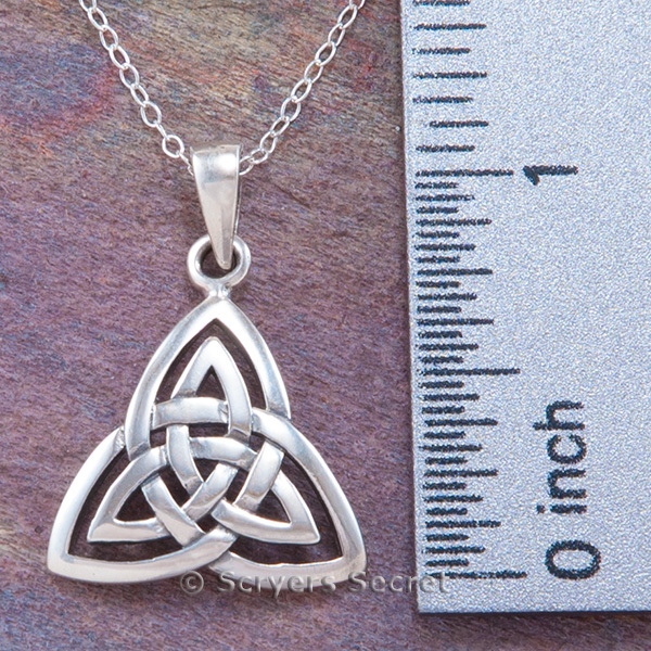 925 Sterling Silver TRIQUETRA double Trinity Knot Pendant Celtic ...