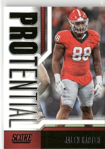 2023 Score PROtential Football Card RC Jalen Carter Rookie Georgia ...