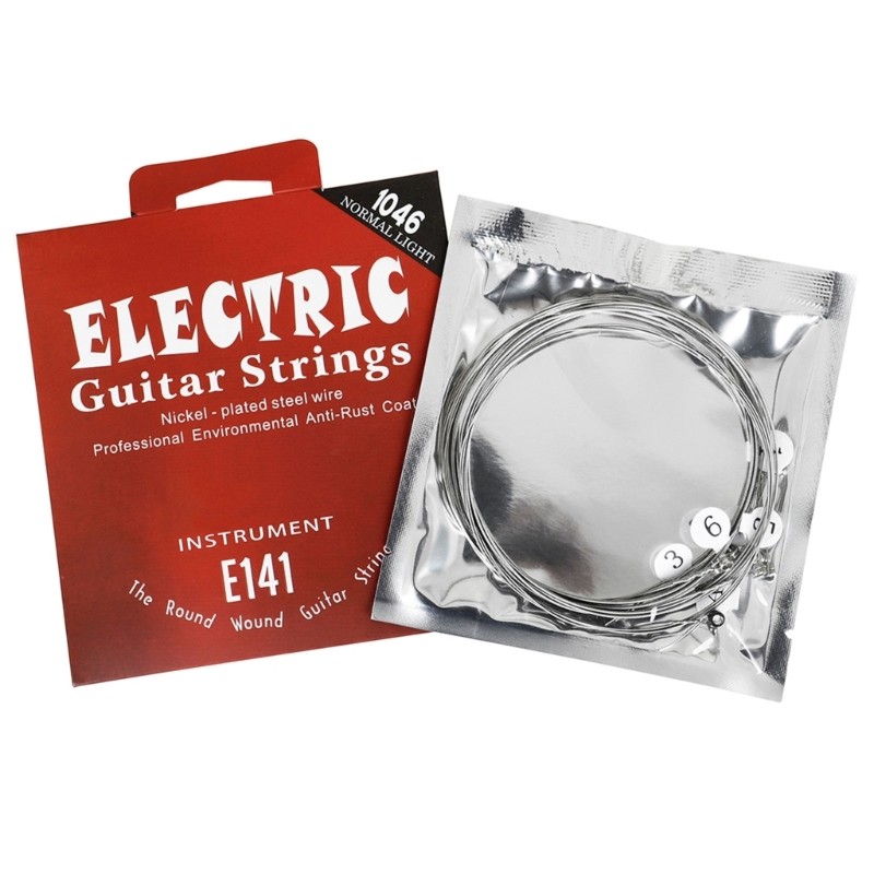 6Pcs Electric Guitar Strings Brilliant Sound Quality Strings .010-.046 ...