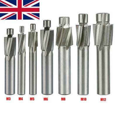 M3-M10 HSS Counterbore End Mill 4Flute Pilot Slotting Tool for Milling ...