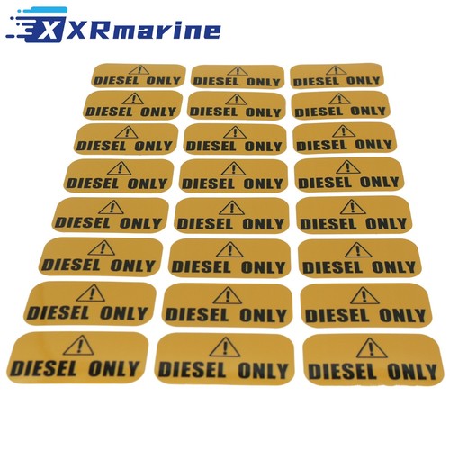 Diesel Only Sticker (Yellow) Labels for Tractors, Construction & Heavy ...