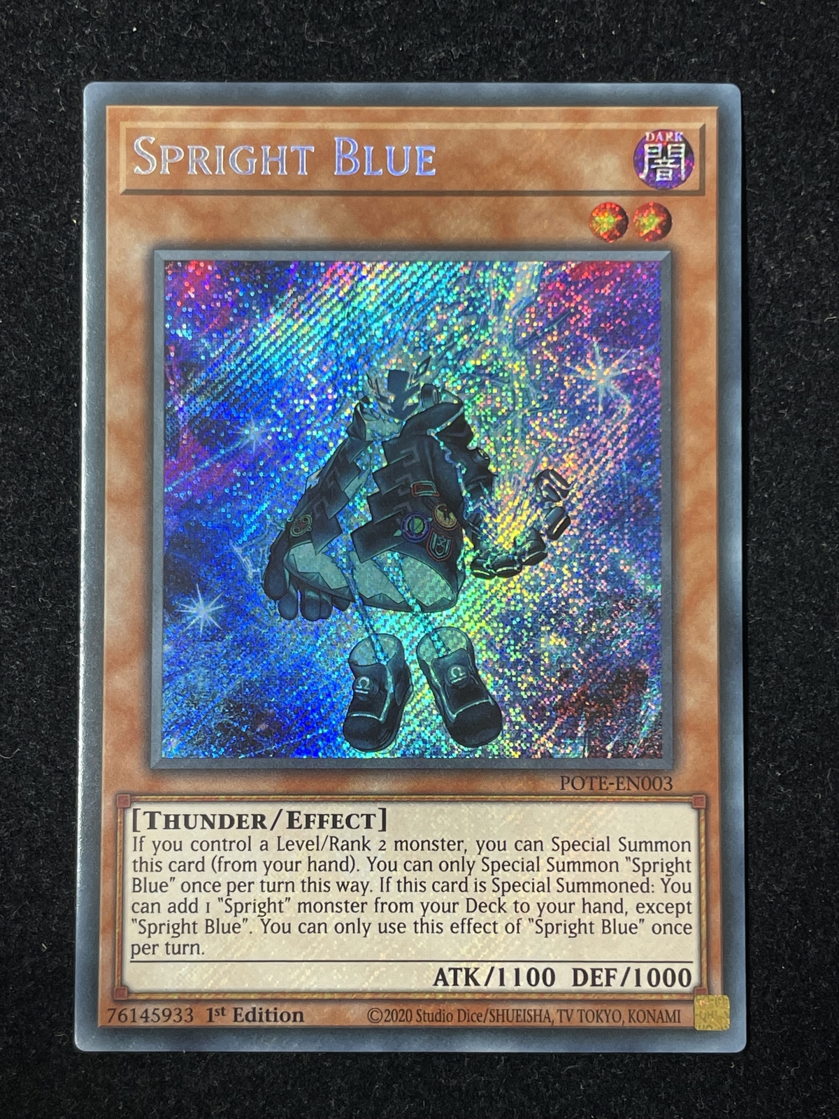YUGIOH SPRIGHT BLUE SECRET RARE 1ST EDITION NEAR MINT POTE-EN003 | eBay UK