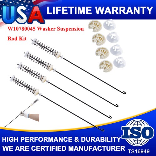 4 Packs W10400895 Washer Suspension Spring Rods Kits For Whirlpool ...