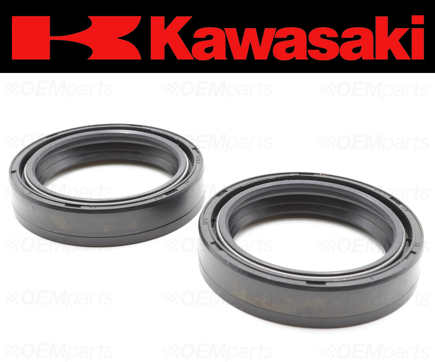 Set of (2) Kawasaki Front Fork Oil Seals (See Fitment Chart) #92049 ...