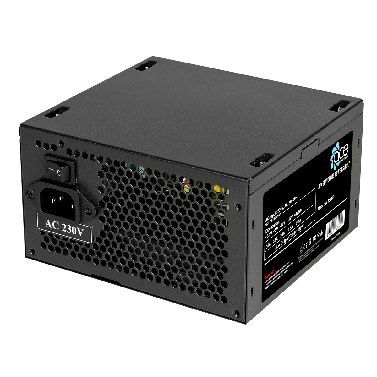 ACE Black 650W PSU Power Supply Computer Desktop PC ATX 120mm Fan PCI-E ...