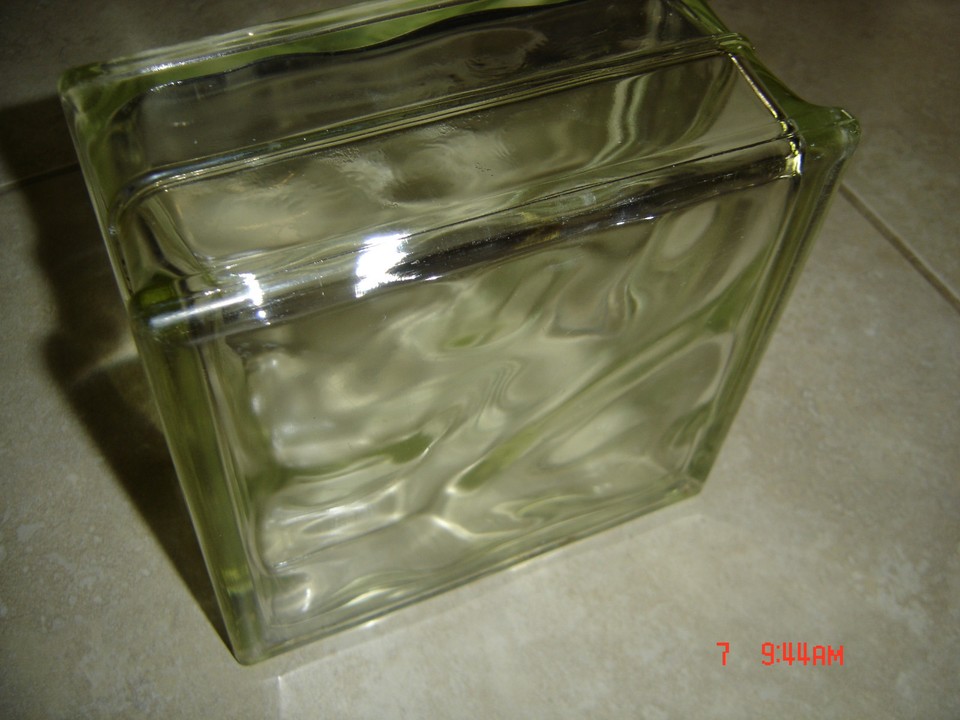 Rare - Vintage - Reclaimed Architectural Wavy Glass Block - 8 x 8 x 4 ...