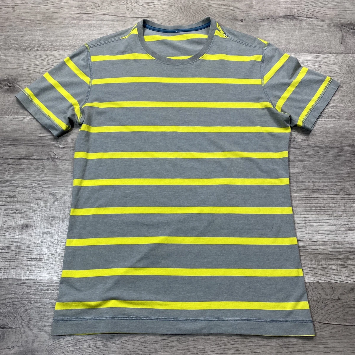 Grey Yellow Striped T Shirt