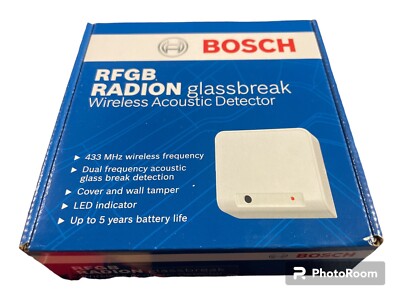 NEW!!! BOSCH RFGB-A GLASSBREAK WIRELESS ACOUSTIC DETECTOR | eBay