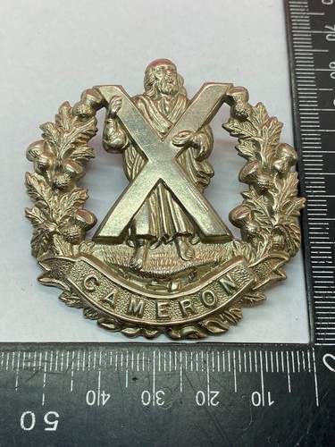 Original WW1 / WW2 British Army Cameron Highlanders Regiment Cap Badge ...