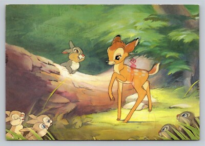 Disney Bambi and Thumper Advertisement Postcard Howard Lowery c1990 | eBay