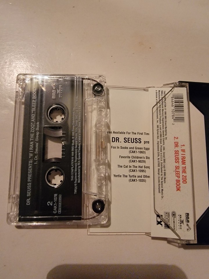 Dr Seuss If I Ran The Zoo And Sleep Book Cassette Tape Vintage | eBay