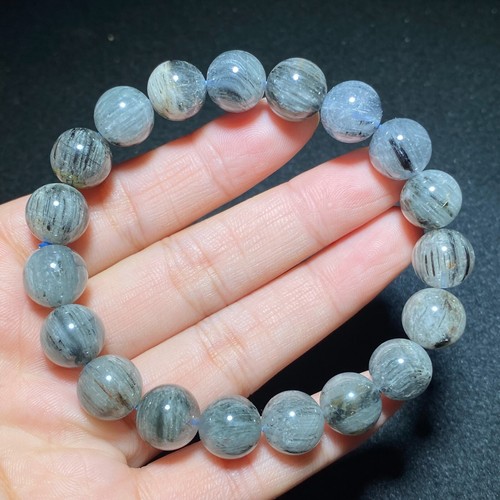 10.5mm Natural Blue Rutilated Quartz Crystal Beads Rectangle Bracelet ...