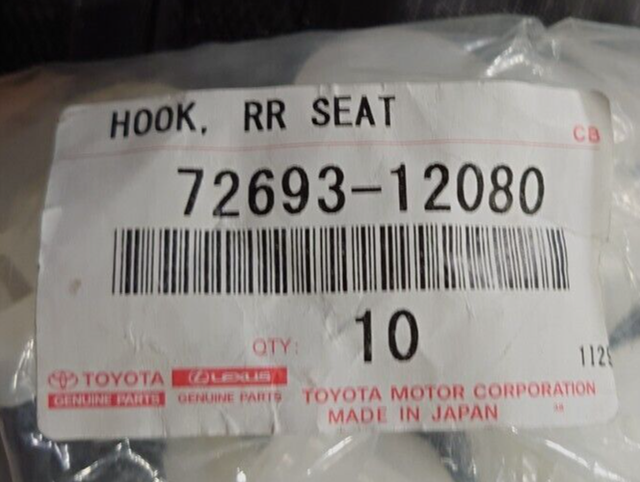Genuine Toyota Lexus Rear Seat Cushion Pad Hook OE 7269312080 for sale ...