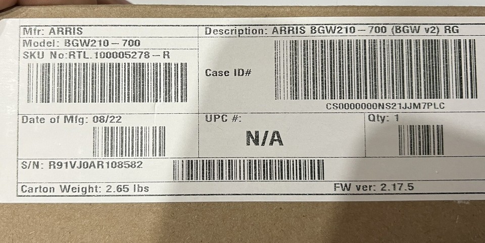 New AT&T Arris BGW210-700 Gateway Wi-Fi Modem Router Broadband | eBay