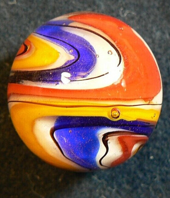 BEAUTIFUL AND RARE ONE INCH HANDMADE MULTI-COLORED MARBLE | eBay