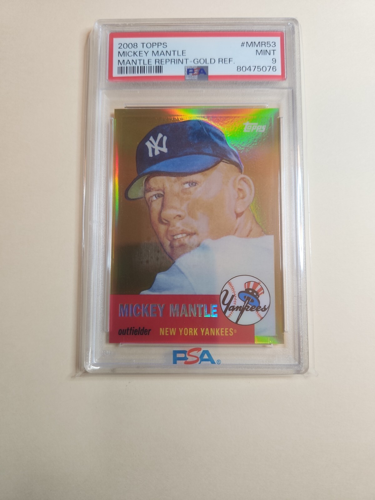 2008 Topps Mickey Mantle Mantle Reprint Gold Refractor #MMR53 PSA 9 | eBay