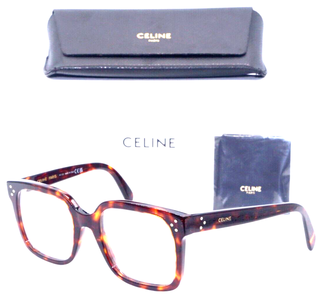 NEW CELINE PARIS CL 50114I 053 BLONDE HAVANA AUTHENTIC EYEGLASSES FRAME ...