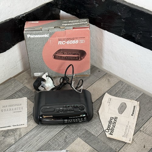 Vintage Panasonic RC-6088 AM FM Red LED Display Clock Duel Alarm Radio ...