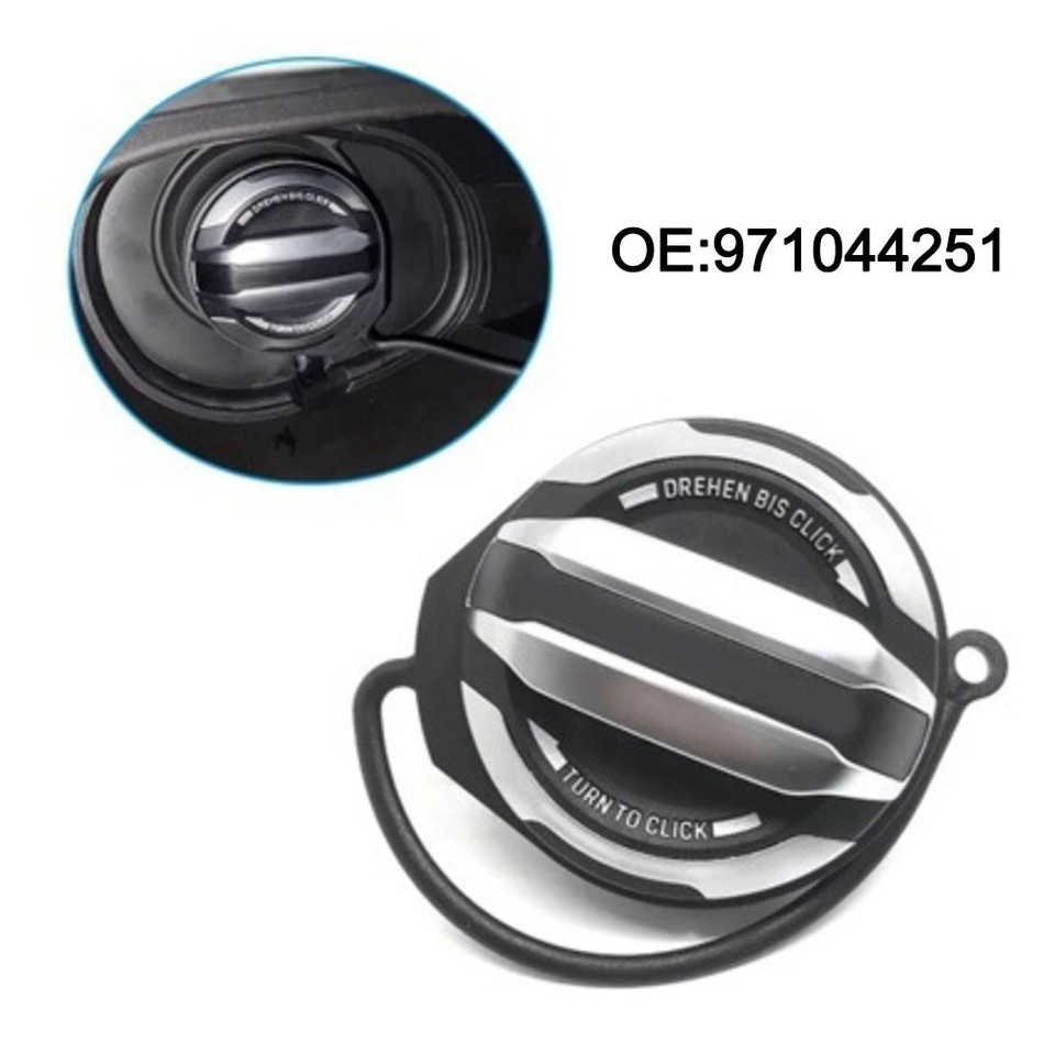 Car Maintenance Fuel Tank Cap Brushed Silver Finish No Modification ...