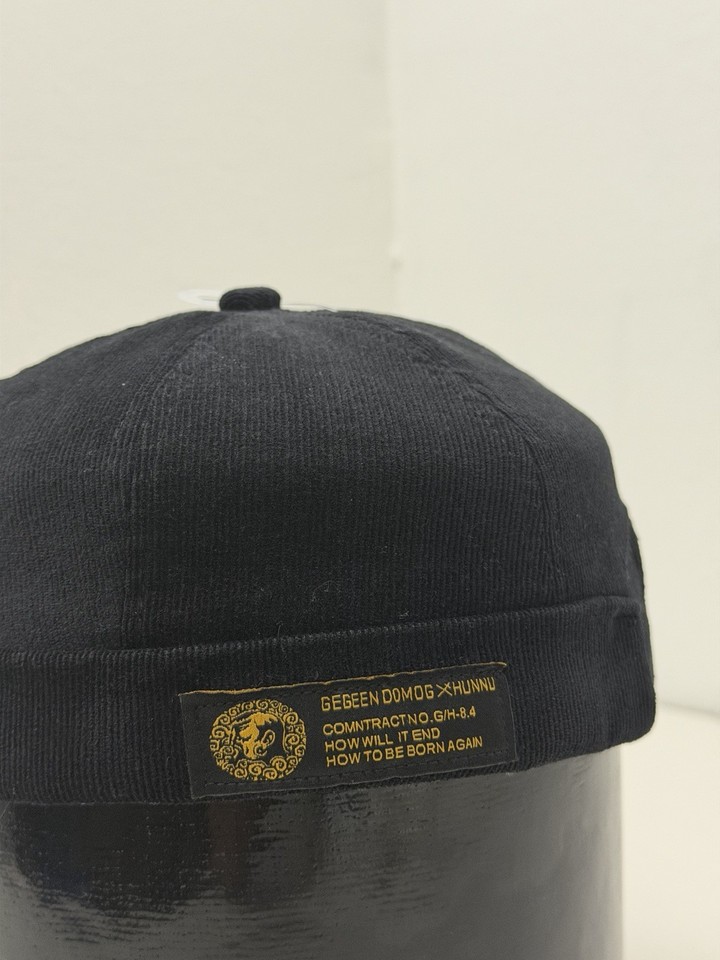 GEGEEN DOMOG HUNNU Retro Brimless Rolled Cuff Sailor Corduroy Docker ...