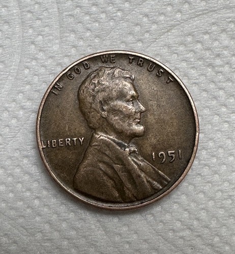 RARE 1951 Lincoln No Mint Mark Wheat Penny One Cent Coin L On Rim Error ...