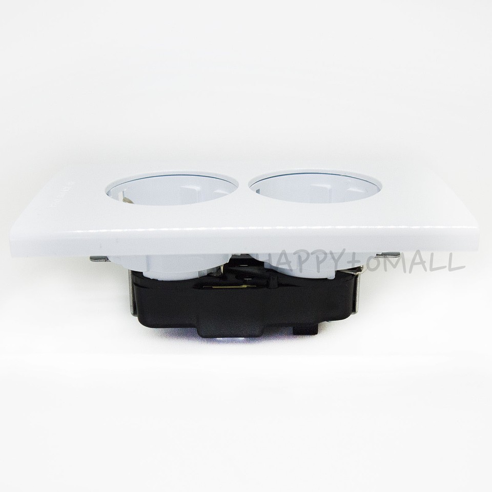 2 Port Home Wall Charger Adapter Plug Socket Power Outlet Panel EU 220V ...