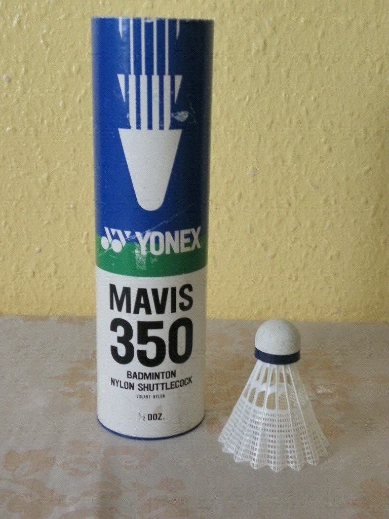 Vintage Japan Yonex Mavis 350 Badminton Volant Nylon Shuttlecock tube ...