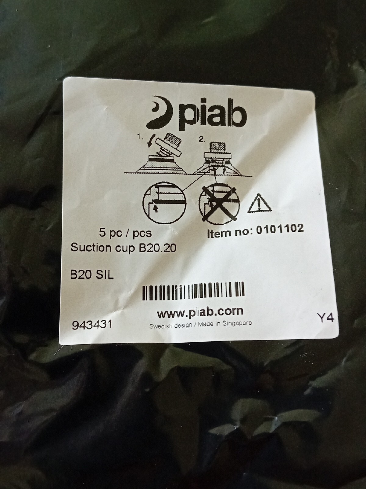 5 X piab suction cups Vac Cups Vacuum Cups B20.20 | eBay