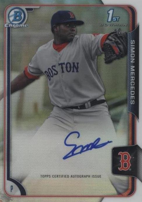 2015 Bowman Chrome - Prospects Autographs Simon Mercedes #BCAP-SM ...