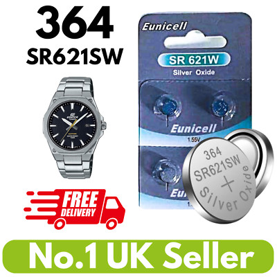 364 Batteries SR621SW x 4 Silver Oxide Watch Battery Button Cell ...