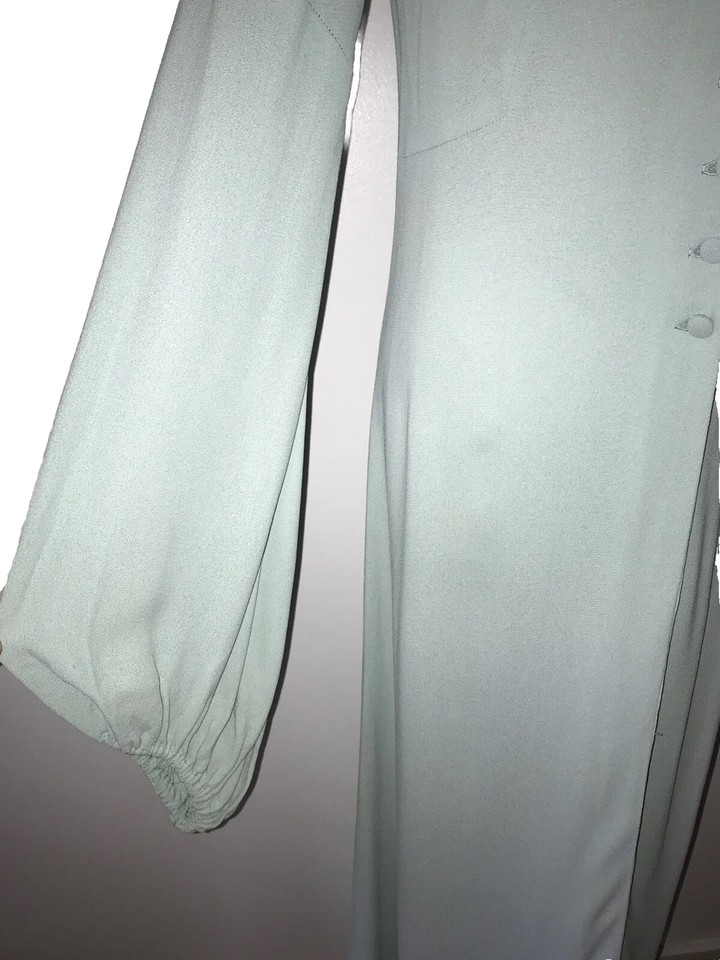 Vintage Biba Trouser Suit 2 Piece Jacket Medium Mint Green 70s Crepe ...