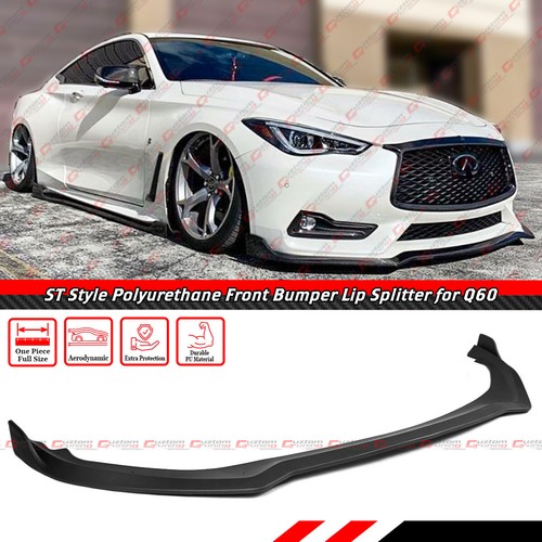For 2017-2022 INFINITI Q60 V37 PU ST Style Front Bumper Lip Spoiler ...