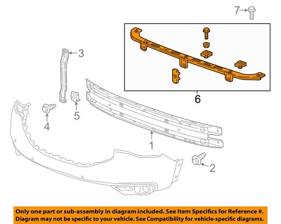 GM OEM 17-19 Acadia Front Bumper Grille Bumper Components-Upper Support ...
