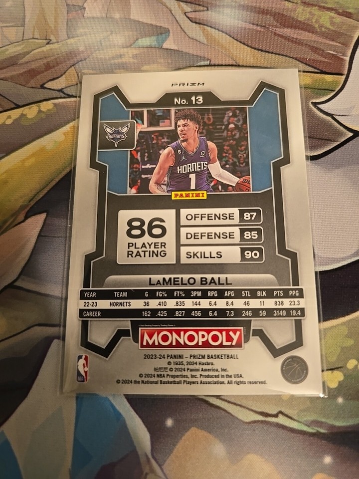 2023-24 Panini Prizm Purple Monopoly LaMelo Ball Hornets | eBay