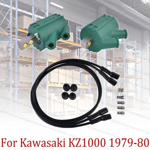 1979-1980 Kawasaki KZ1000 Ignition Coils 3 ohm Dual Output DC1-1 Wires ...