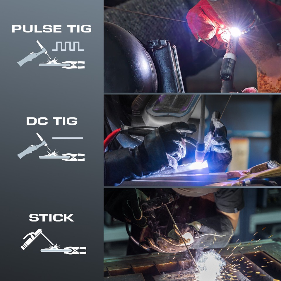 Sunstac TIG Welder with Pulse 3 in 1 200A 110V/220V DC TIG/Pulse TIG ...