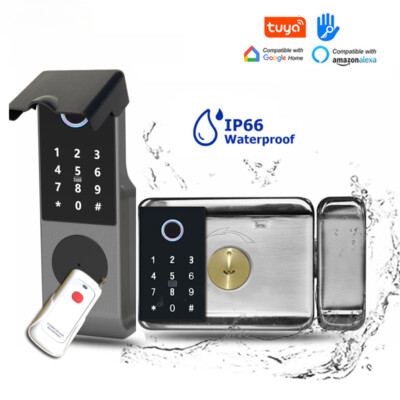 Waterproof Smart Lock Wifi Double Side Fingerprint Lock Gate Electronic ...