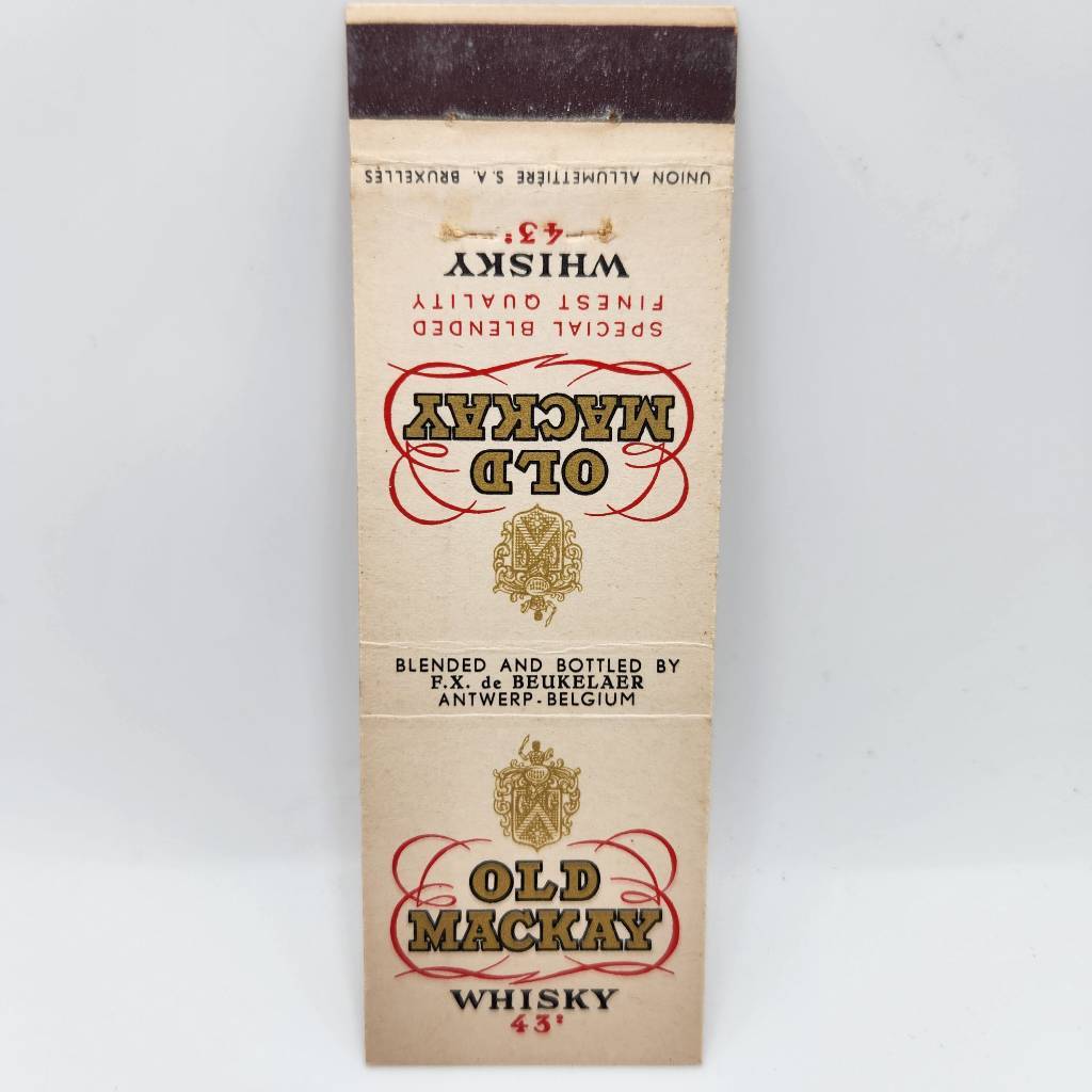 Vintage Matchcover Old Mackay Whisky 43 Antwerp Belgium | eBay